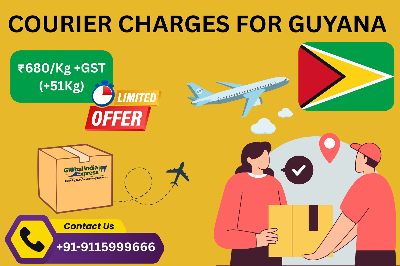 Courier Charges For Georgetown From Pune | Best Rate Available