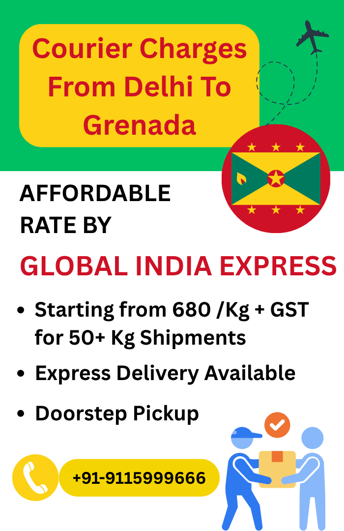 Courier Charges For Grenada From Delhi | Best Rate Available
